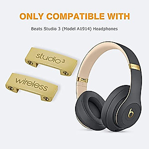 Studio 3 Hinge as Same as The OEM Replacement Parts Accessories Durable Repair Kit Compatible with Beats by Dre Studio 3 Wireless (A1914) Headphones (Gold)