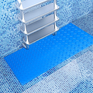 DECOHS Pool Ladder Mat- 9" x 36" Non-Slip Pool Step Mat-Protective Swimming Pool Ladder Mat for Above Ground Pools Steps Stairs Ladders (Dots-1PC)