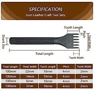 PLANTIONAL Leather Working Tools for Beginners: Professional Leather Craft Kit with Waxed Thread Groover Awl Stitching Punch for Leathercraft Adults Gifts