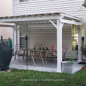 Backyard Discovery 16x12 ft Hawthorne White Galvanized Steel Pergola w/Soft Sail Shade, Spacious, Rust Resistant, UV Protection, Resist Winds Up to 100 MPH, Durable, Powerport USB & Electrical Outlet