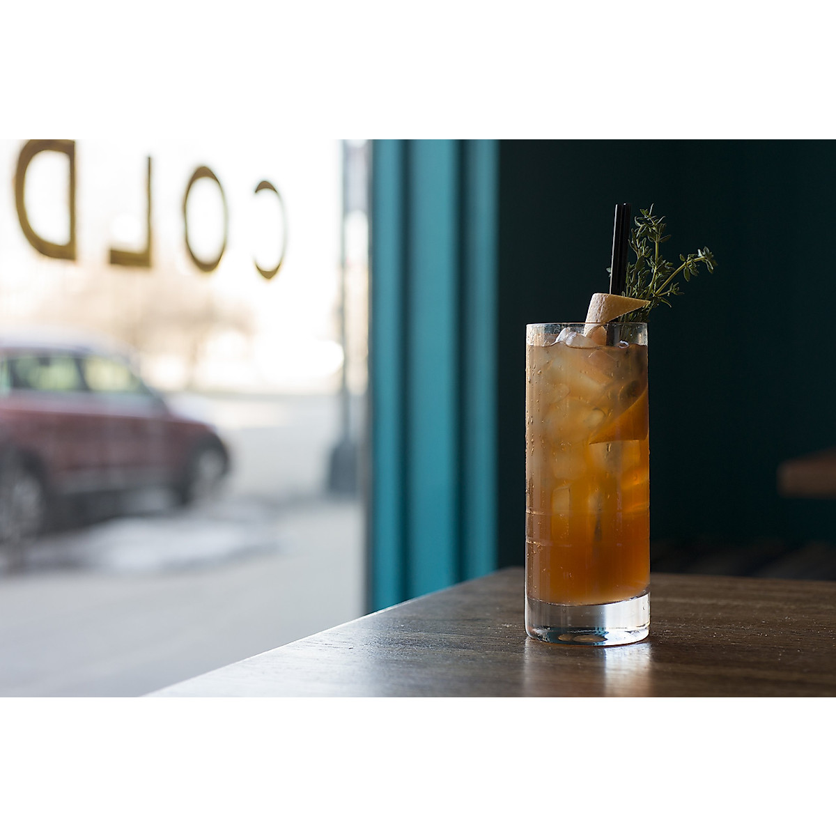 Crafthouse by Fortessa Professional Barware by Charles Joly, Etched Schott Zwiesel Tritan 16.2 oz Iced Beverage, Longdrink, Collins Barware/Cocktail Glass, Set of 4