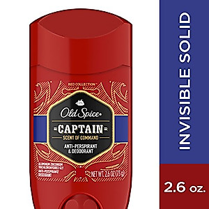 Old Spice Red Collection Invisible Solid Anti-Perspirant and Deodorant for Men, Captain, 2.6 oz
