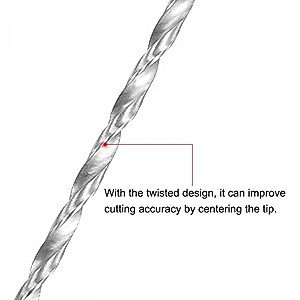 uxcell 6542 High Speed Steel Straight Shank Twist Extra Long Drill Bit, Uncoated 4.2mm Drill Diameter 250mm Length
