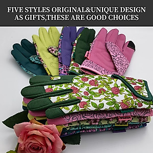 MSUPSAV Gardening Gloves for Gardening,Synthetic Leather Garden Gloves,Work Gloves with Touch Screen,Best Gifts for Women,Green, Medium