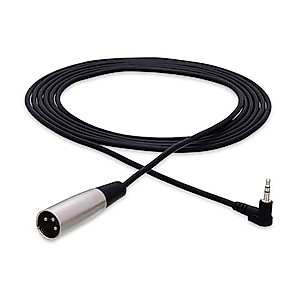 Hosa XVM-110M Right Angle 3.5 mm TRS to XLR3M Microphone Cable, 10 Feet