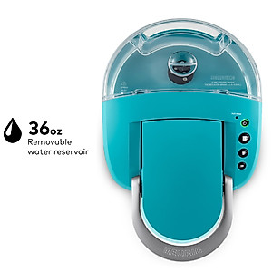 Keurig K-Compact Single-Serve K-Cup Pod Coffee Maker, with 3 Brew Sizes, Smart Start Feature, 36oz Removable Reservoir, Turquoise