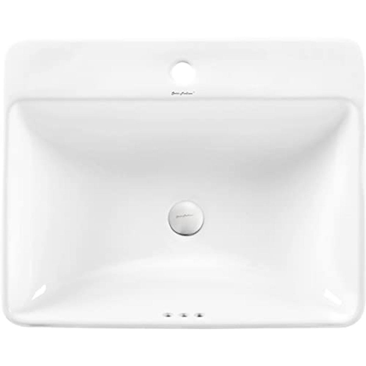 Swiss Madison Well Made Forever SM-VS202 Carré Vessel Sink, Glossy White
