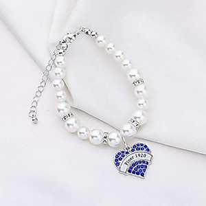 UJIMS Finer Women Bead Bracelet Gift for Women Girl Greek Sorority Jewelry BFF Sisterhood Gift(Finer20 Bead Bracelet)