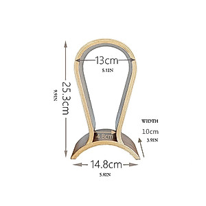 ZLASS Headphone Stand Classic Wooden Headphone Headset Stand Walnut Solid Wood Hanger Headset Display Gaming Headphone Display（Arch Bridge Type） PC Gaming Headset Stand