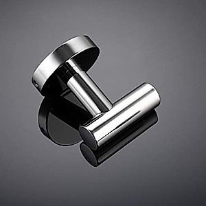 Kenivix 2 Pcs Bathroom Towel Hook Coat/Robe Clothes Hooks Kitchen Wall Hanging Hooks Wall Mount SUS 304 Stainless Steel Polished Steel