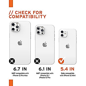 URBAN ARMOR GEAR UAG Designed for iPhone 12 Mini 5G [5.4-inch Screen] Rugged Lightweight Slim Shockproof Pathfinder Protective Cover, Black