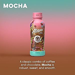 Alani Nu Protein Coffee MOCHA | Ready To Drink Cold Brew with 10g of Protein | 100mg Caffeine | 90 Calories, Naturally Flavored | 12 Fl Oz Bottles | 12 Pack