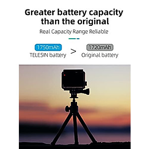 TELESIN Hero 11 Battery for Gopro, Triple Charger SD Card Reader Kit for GoPro Hero 11, Hero10, Hero 9 Black, Allinbox Charger & 2-Pack Go pro 11 Batteries