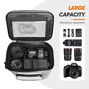 COOS BAY NEWT Fully Waterproof Padded Camera Shoulder Bag with Leak-Proof Zipper, High-Frequency Welded Seams and Removable Padded Inserts. Holds a Single DSLR or Mirrorless Digital Camera