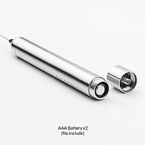 Handheld Milk Frother, ROMAUNT Battery Operated Electric HandHeld Portable Mini Mixer Machine Foam Coffee Maker for Latte Cappuccino Milk Foamer 304 Stainless Steel Whisk