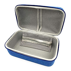 Xcivi Hard Carrying Case for Osmo Little Starter/Genius Starter Kit, Storage Organizer for OSMO iPad Base/Numbers/Words/Tangram/Sticks & Rings/Pizza Co./Coding Game/Little Genius/Math kit (Blue)