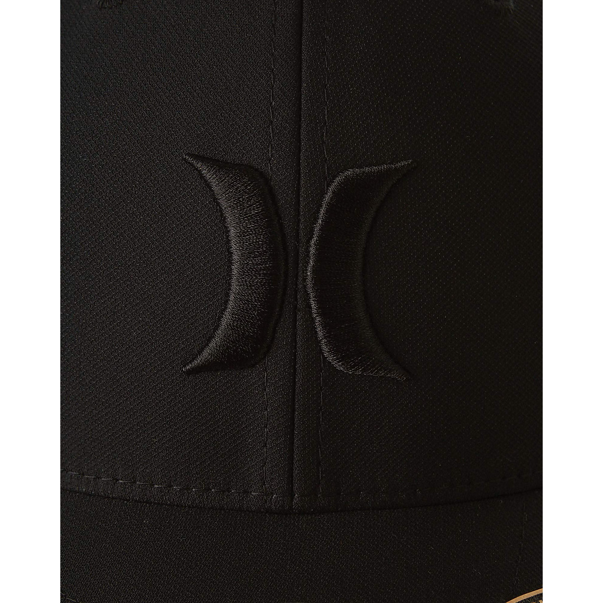 Hurley Men's Dri-Fit One & Only Flexfit Baseball Cap, Black/Black, L-XL