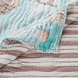 Barefoot Bungalow Ocean Throw Blanket, 50 x 60-inch, Turquoise