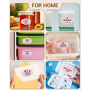 Phomemo Pink Thermal Labels for Shipping Label Printer for Small Business Supplies - 3" x 2" Commercial Grade Round Stickers Roll for Custom Stickers Personalized & Business - 500 Pink Labels/Roll