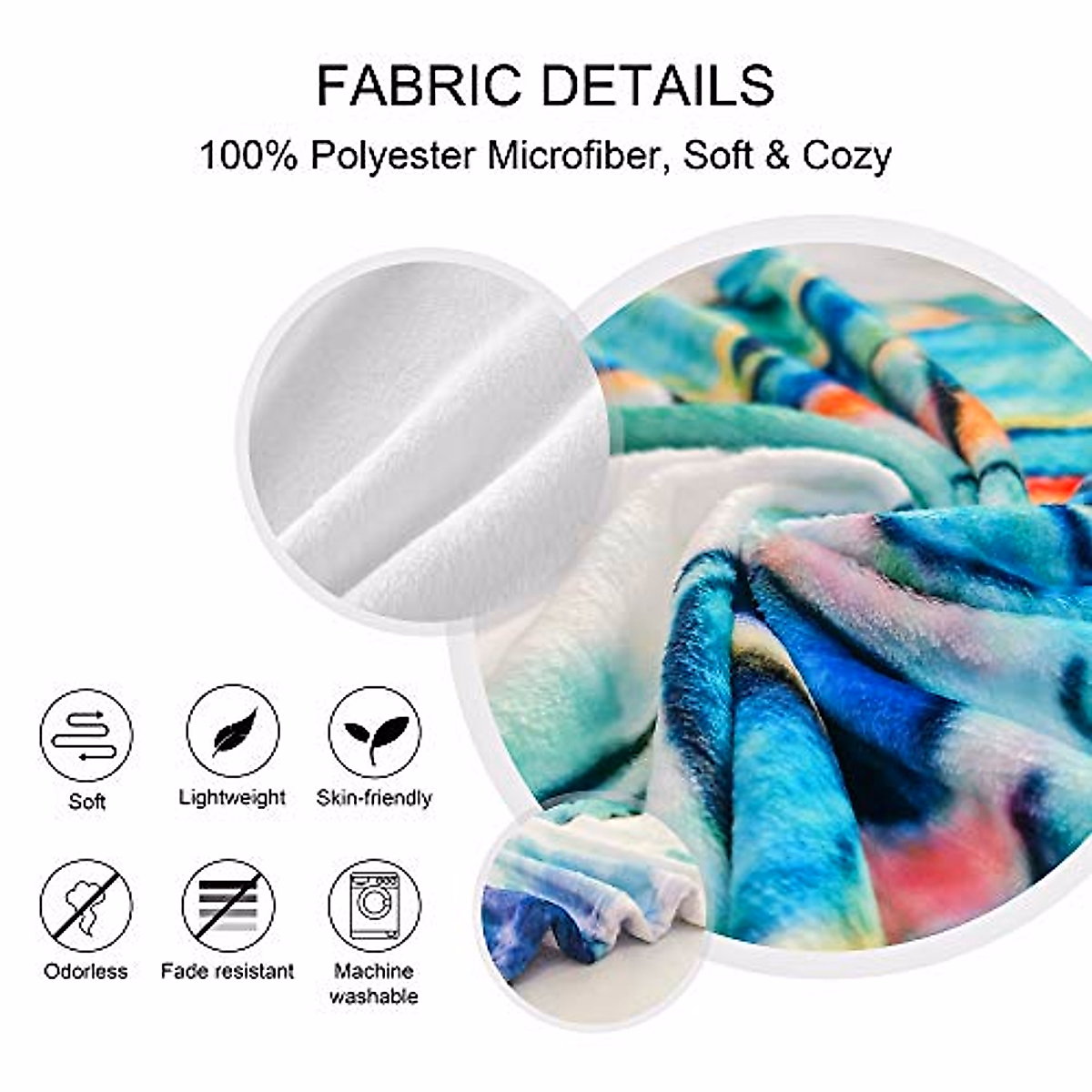 Kameng Gradient Pink and Blue Leopard Pattern 60" x 80" Throw Blanket Comfort Warmth Soft Plush Sofa/Bed Blankets