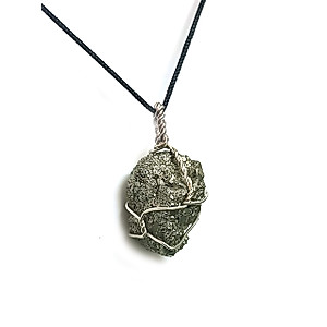 ASTROGHAR Natural Golden pyrite Wealth Finance Rough Raw Uneven shape Crystal pendant For Men And Women, Standard, crystal, PYRITE