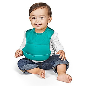 OXO Tot Roll- Up Bib 2-Pack Gray/Teal