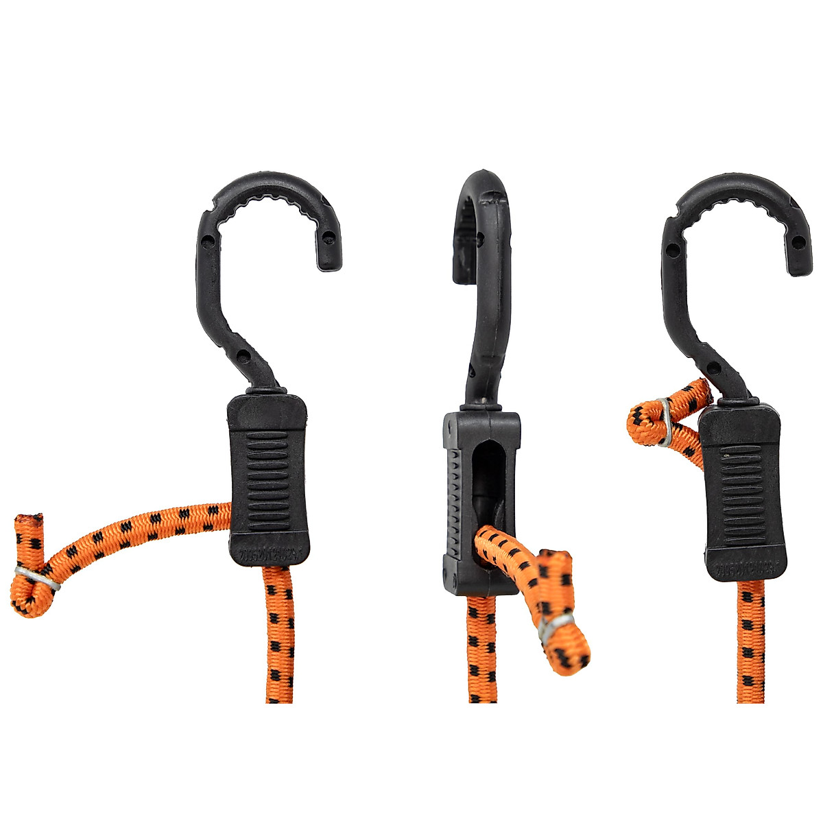 Kotap MABC-24 All- Purpose Adjustable Bungee Cords with Hooks, 24-Inch, Orange/Black, 10 Count