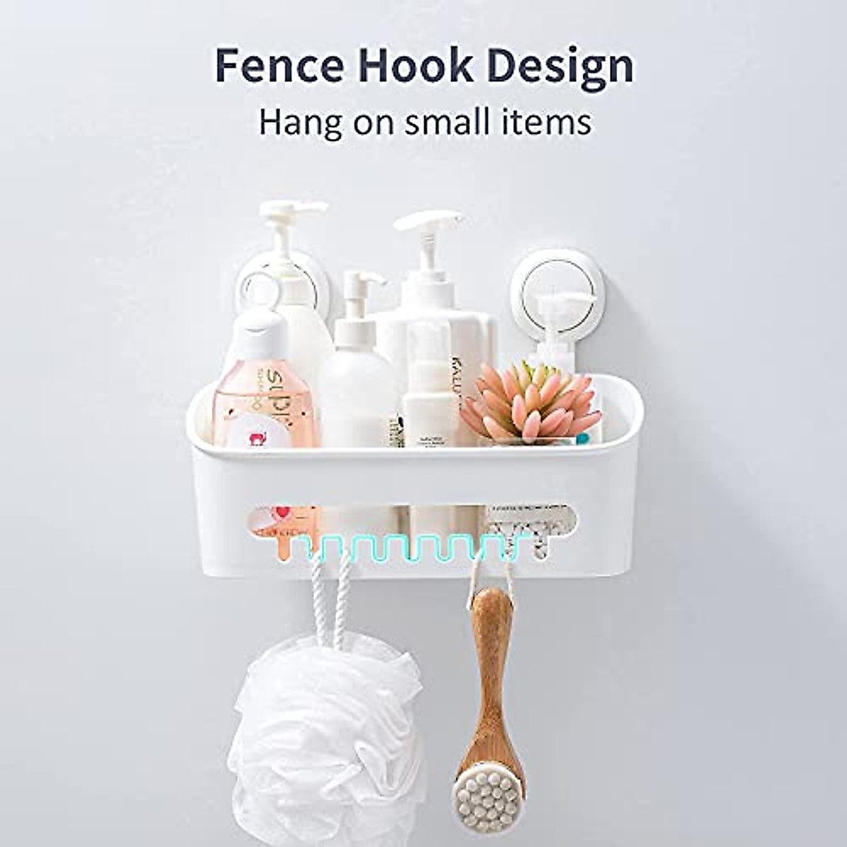 LEVERLOC Corner Shower Caddy Suction Cup And NO-Drilling Removable Shower Caddy Suction Cup Bathroom Shower Shelf Heavy Duty Max Hold 22lbs Caddy Organizer Shower Corner Rack for Bathroom & Kitchen