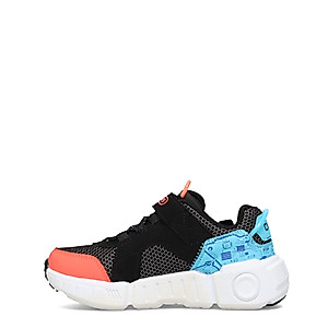 Skechers Gametronix Sneaker, Black/Multi, 3.5 US Unisex Big Kid