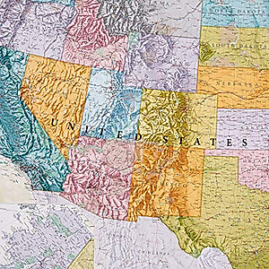 Maps International Giant Classic USA Mega-Map - Map of The United States Poster - Front Lamination - 46 x 80