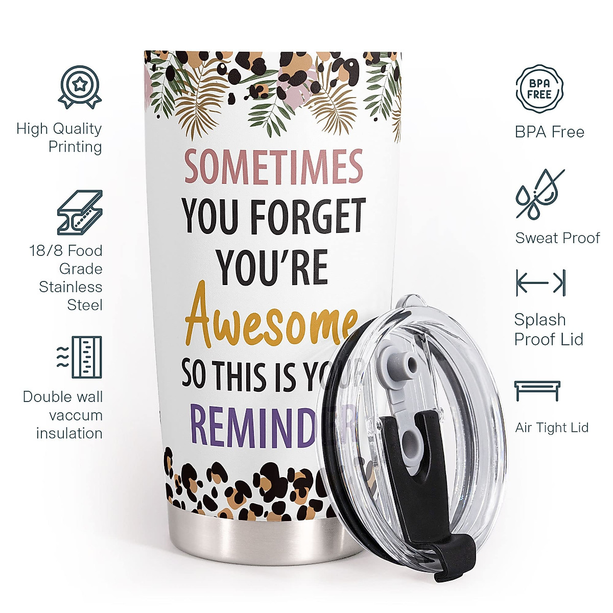 Macorner Christmas Gifts for Women - Birthday Thank you Gifts For Mom, Best Friends, Women, Her, Wife - Gifts for Women - Inspirational Gift for Coworkers Motivational - Stainless Steel Tumbler 20oz
