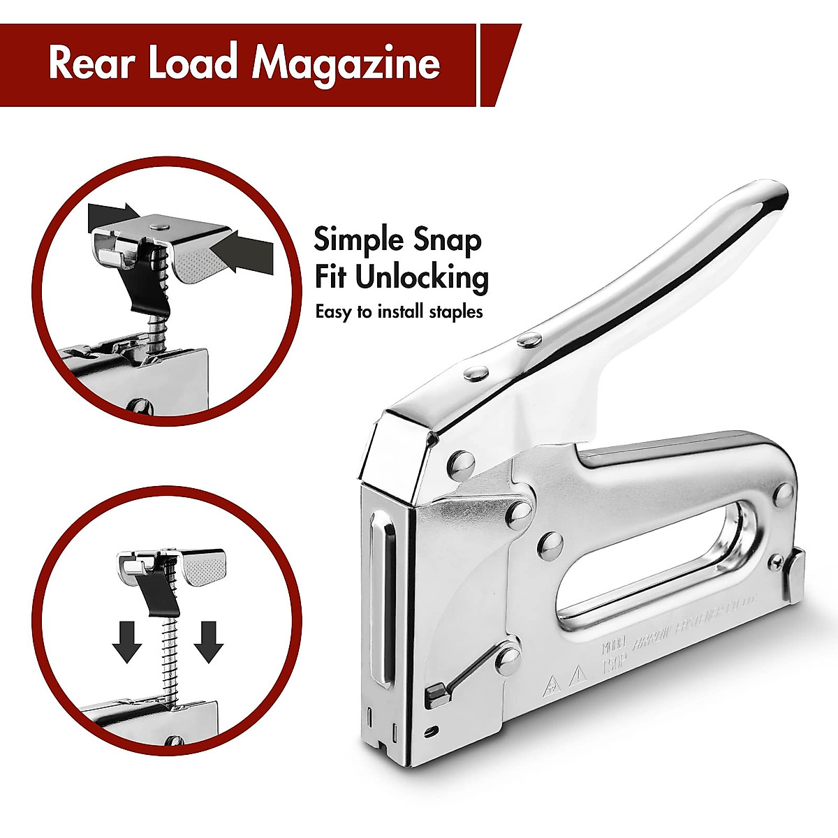 Arrow T50 Heavy Duty Staple Gun Kit, All Chrome Steel Stapler, with 3750 Pieces T50 1/4", 3/8", 1/2" Staples, for Upholstery Professional Projects