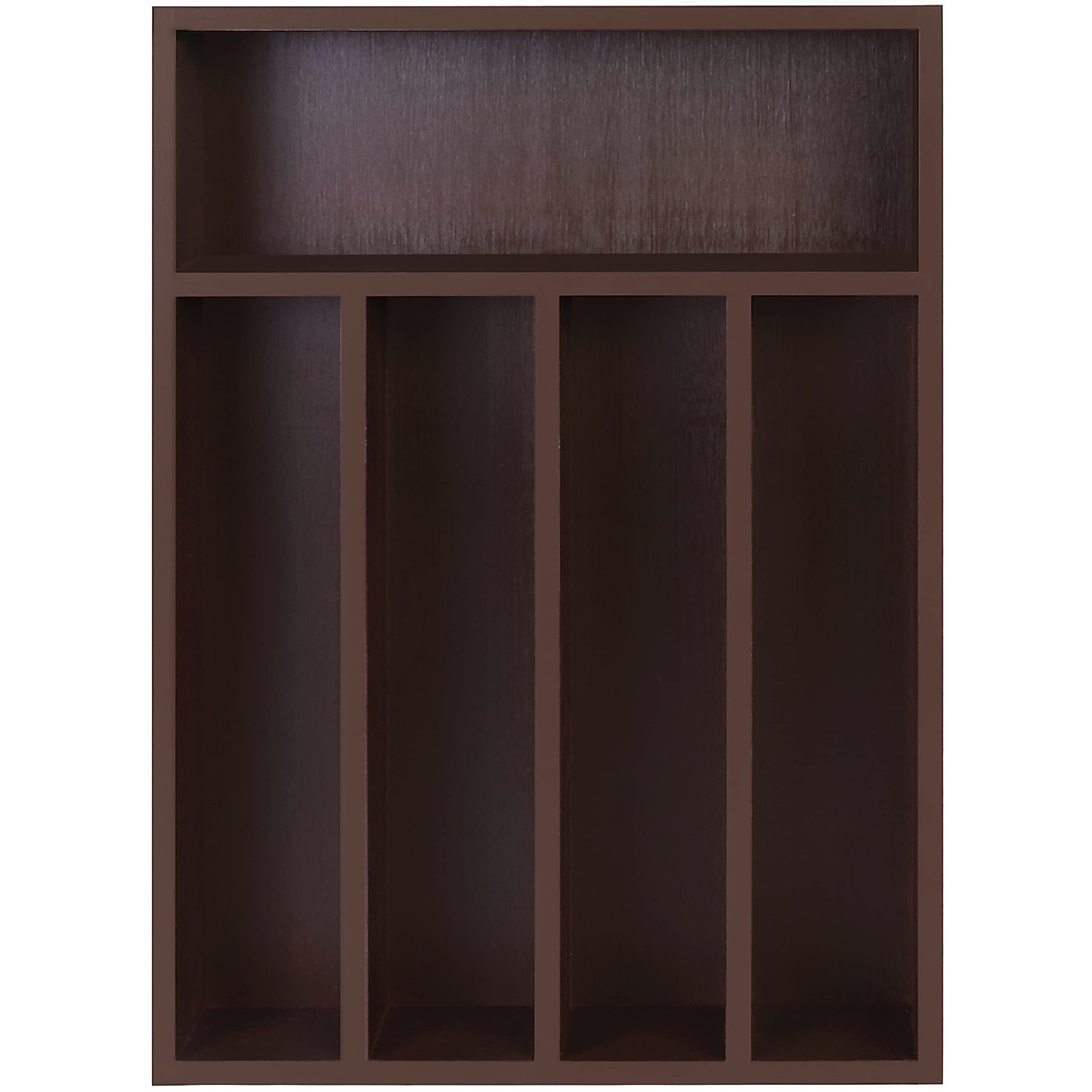 Utopia Kitchen Bamboo Silverware Organizer- 5 Compartments - Bamboo Drawer Organizer - Bamboo Hardware Organizer (5-Pack)