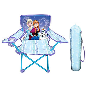 Jakks Pacific Frozen Camp Chair for Kids, Portable Camping Fold N Go Chair with Carry Bag, Frozen Sparkle Like Magic (47939)