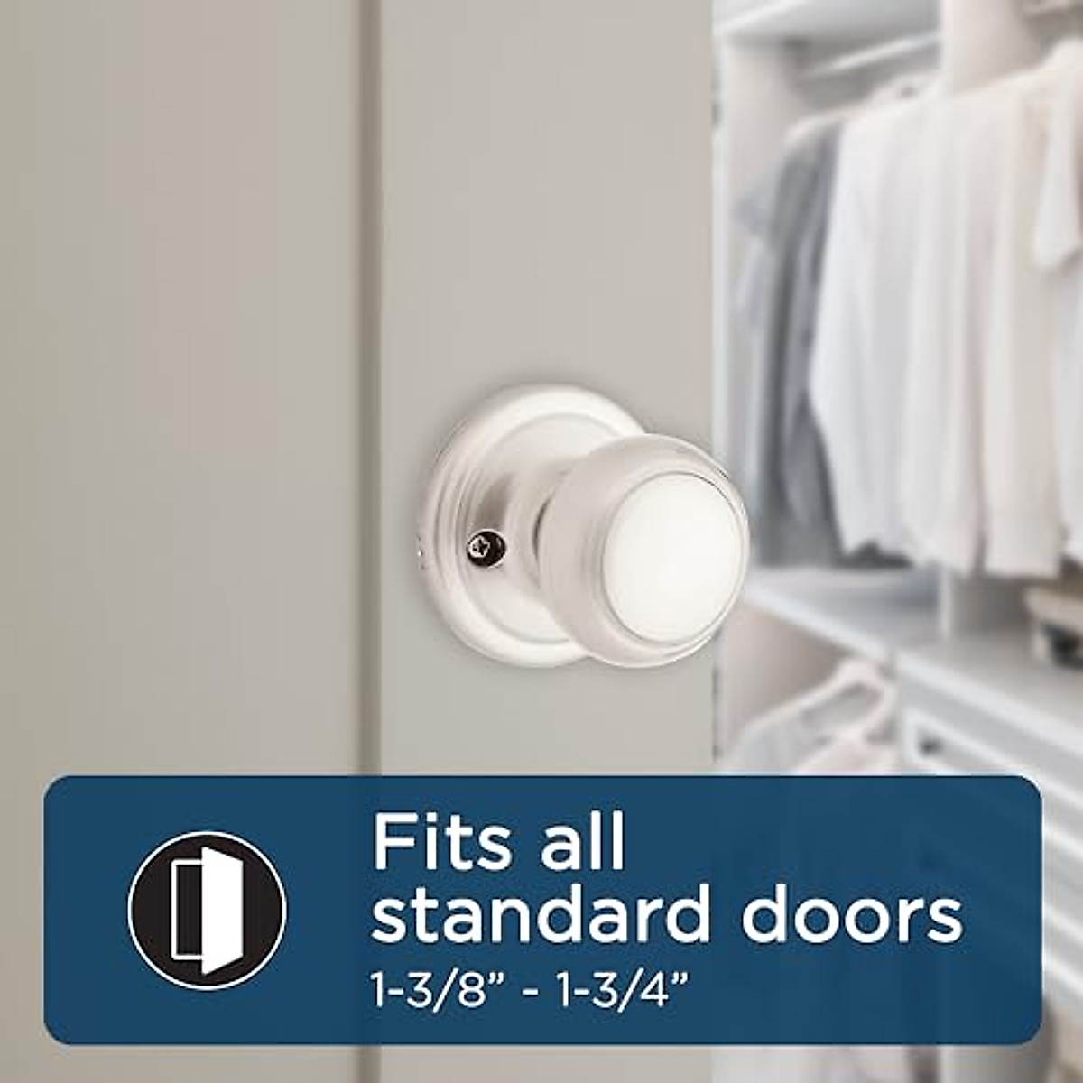 Weiser Lock GA12 T15 Knob Dummy Welcome Home Satin Nickel