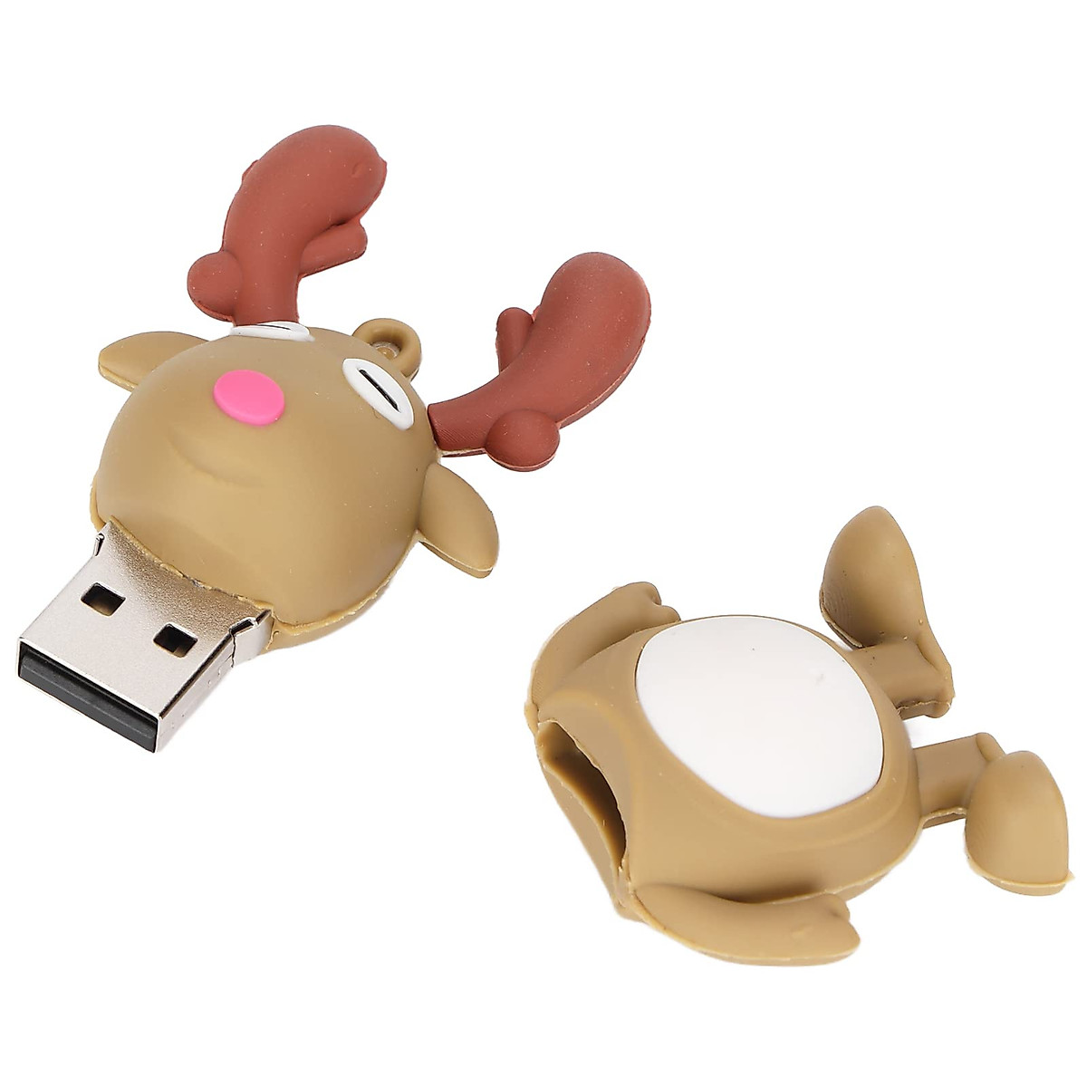 Kafuty-1 Christmas Elk USB Flash Drive,2GB-128GB Memory Stick Storage Thumb Pen Drive,Portable Christmas Novelty USB Flash Drive, for Family,Friends,Students,etc.(32G)