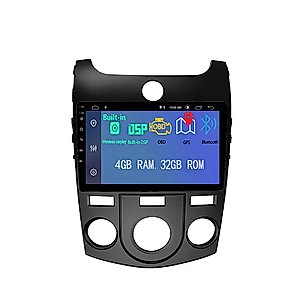 Android 12 Car Stereo Radio Player IPS GPS Navigation Built-in Wireless CarPlay Bluetooth Head Unit Supports Full RCA Backup Camera WiFi DVR TPMS for KIA Forte Cerato 2008 - 2014