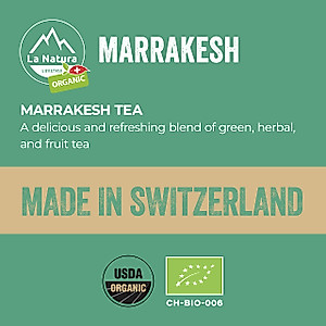 La Natura Lifestyle Organic Marrakesh Green Tea - Caffeine-Free, Refreshing Marrakesh Tea Pods for Nespresso Original Line Machines - Compostable Capsules - Plastic & Aluminum Free (60 Count)