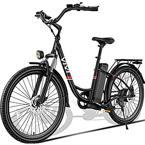 Vivi Electric Bike, 26/20 Inch Electric Bicycle for Adults, 500W E-Bike with 48V Removable Battery, Shimano 7 Speed Electric Commuter Cruiser Bike 20MPH & 50 Mile Adult Electric Bikes City Women