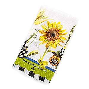 MacKenzie-Childs, Sunflower Springtime Kitchen/Dish Towel, 100 Percent Cotton