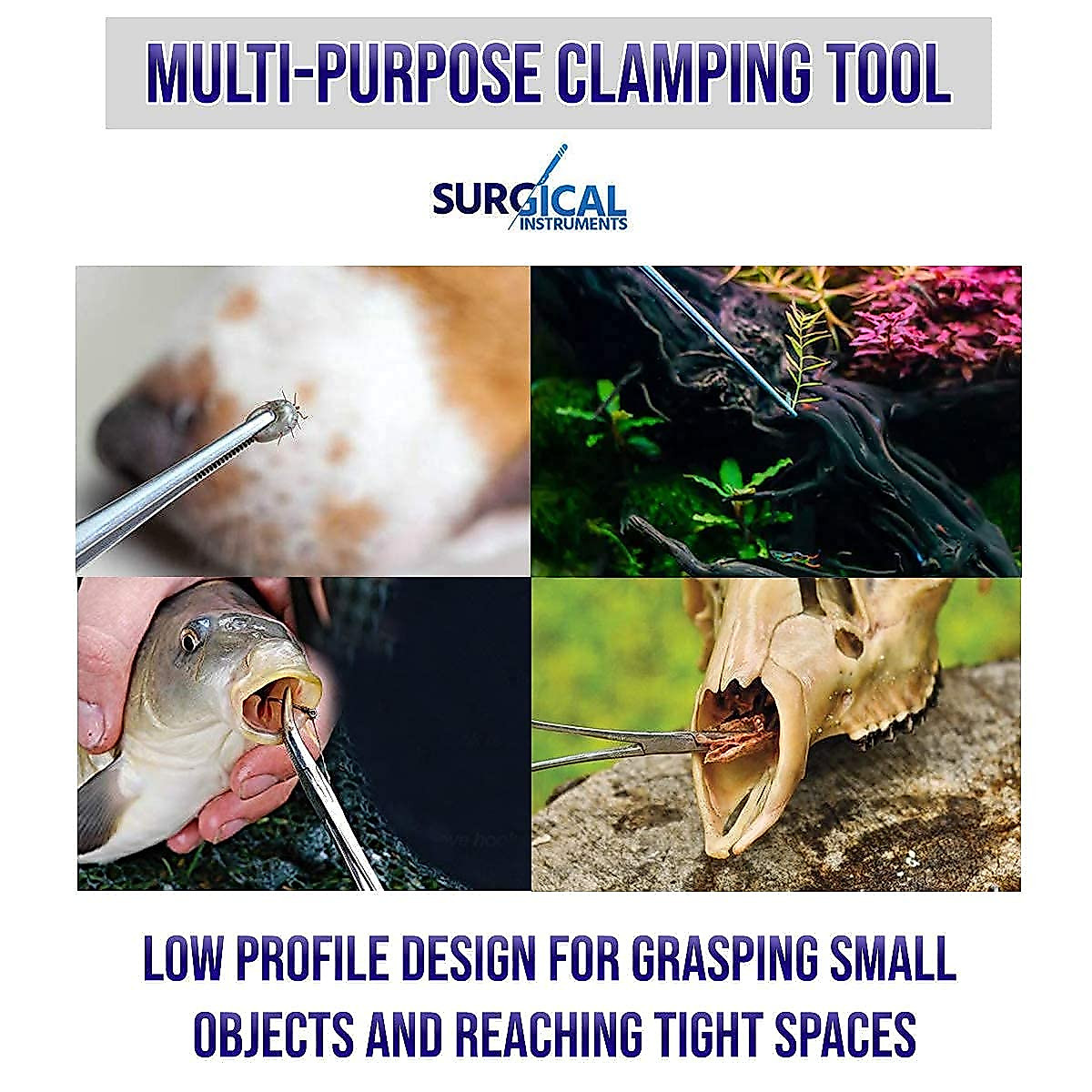 SURGICAL ONLINE 2 Piece Curved & Straight 8" Hemostat Set, Stainless Steel Locking Tweezer Clamps - Ideal Hemostats for Nurses, Fishing Forceps, Crafts and Hobby