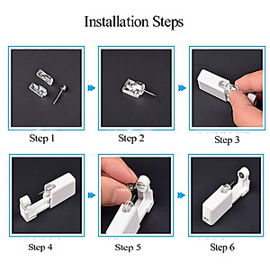 AM RONG MAGIC 2 Pack Self Ear Piercing Gun Earring,Disposable Piercing Kit No Pain Easy Use Ear Piercing Gun Kit Tool with Stud and With Alcohol Pad (3mm Gold Peas) …