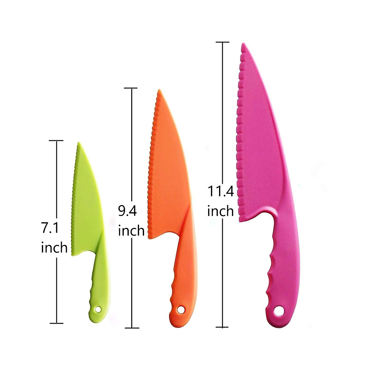 Plastic Kid Knives For Kids Toddler Children Cooking Safe Kitchen Knife Set For Cutting Lettuce Knife Salad Knives