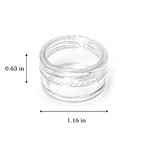 55Pcs 5 Grams Sample Containers with Lids and Labels, Small Little Mini Tiny Containers, Clear Acrylic Plastic Sample Jars for Cosmetic, Creams, Makeup, Nails, 5g/5ml Empty Round Sample Containers