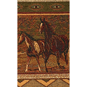 American Furniture Classics Model Wild Horses Two Piece Sofa sectional Pinto Brown