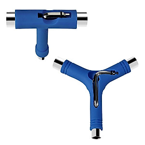 Sonku Blue All-in-One Skateboard Tool, Multifunctional Portable Skateboard T-Tool and Y-Tool Accessory with Screwdriver Wrench Storage in A Bag