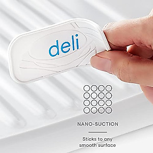 YouCopia, 10-Piece Set ReStickable 3D Fridge Labels, Reusable Nano-Suction, White