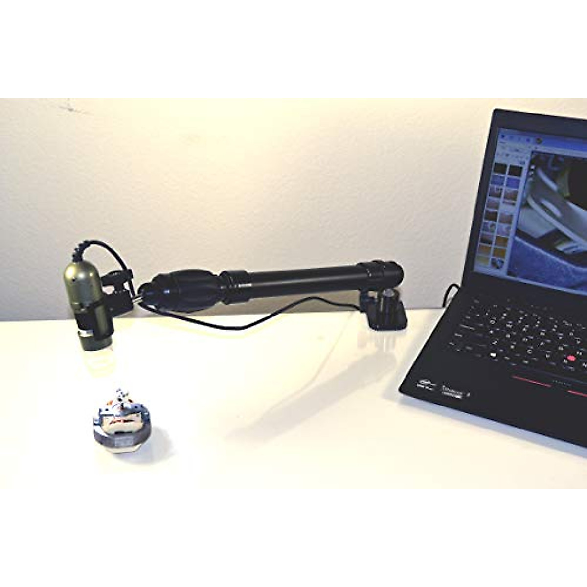 Versatile Positioning Stand for USB Microscopes with C-Clamp Base