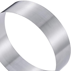 Siking Stainless Steel 4 / 6 / 8 Inch Round Cake Ring Mold Round Cutter Pancake Mold For Mousse Cheese Cookie Salads Onigiri (Round), H 11- 3