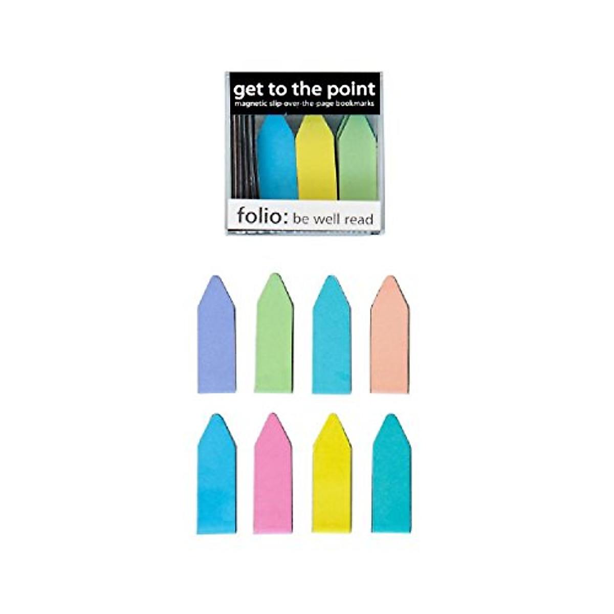Get to the Point Magnetic Bookmarks Earthtone Color Line Markers (1 Box of 20)